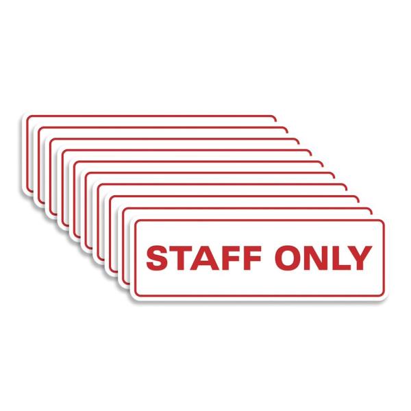 ・Durable Plastic Staff Only Sign - Constructed from premium plastic for long-lasting indoor use; ideal for office doors,...