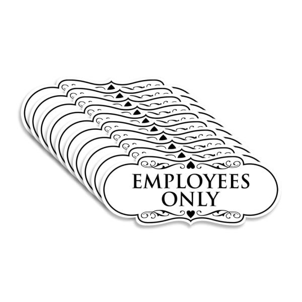 ・Elegant "Employees ONLY" Sign - Modern designer shape adds a refined look while clearly marking restricted access areas...