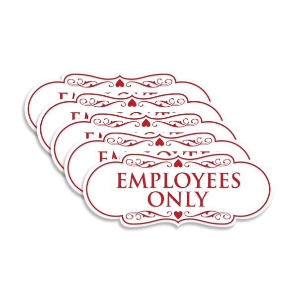 ・Elegant "Employees ONLY" Sign - Modern designer shape adds a refined look while clearly marking restricted access areas...
