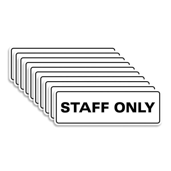 ・Durable Plastic Staff Only Sign - Constructed from premium plastic for long-lasting indoor use; ideal for office doors,...