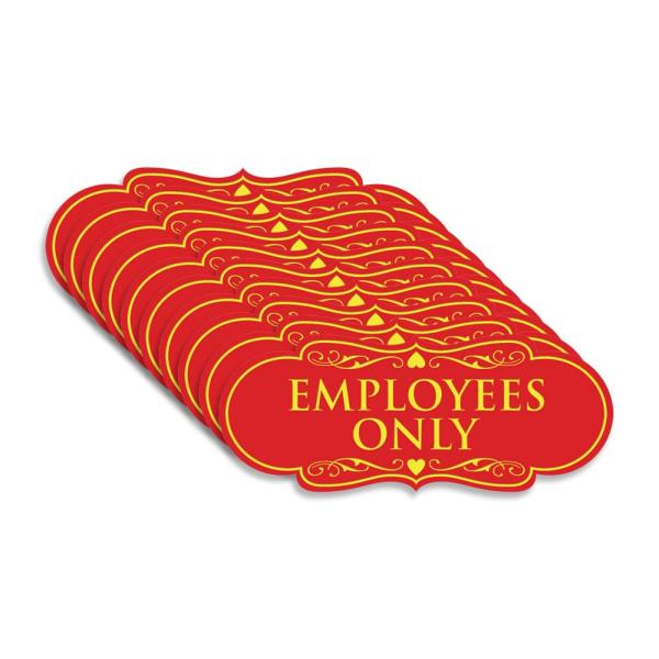 ・Elegant "Employees ONLY" Sign - Modern designer shape adds a refined look while clearly marking restricted access areas...