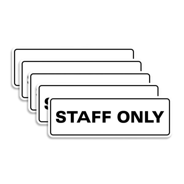・Durable Plastic Staff Only Sign - Constructed from premium plastic for long-lasting indoor use; ideal for office doors,...