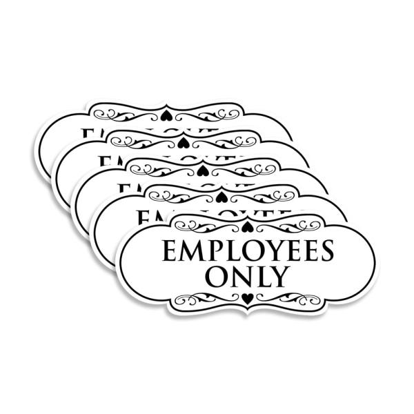 ・Elegant "Employees ONLY" Sign - Modern designer shape adds a refined look while clearly marking restricted access areas...