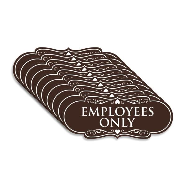 ・Elegant "Employees ONLY" Sign - Modern designer shape adds a refined look while clearly marking restricted access areas...