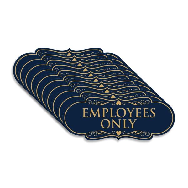 ・Elegant "Employees ONLY" Sign - Modern designer shape adds a refined look while clearly marking restricted access areas...
