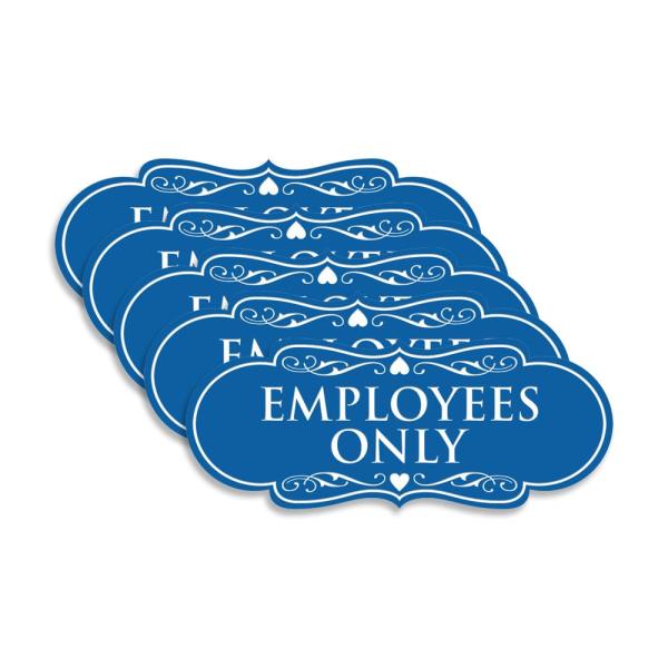 ・Elegant "Employees ONLY" Sign - Modern designer shape adds a refined look while clearly marking restricted access areas...