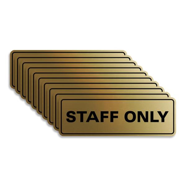 ・Durable Plastic Staff Only Sign - Constructed from premium plastic for long-lasting indoor use; ideal for office doors,...