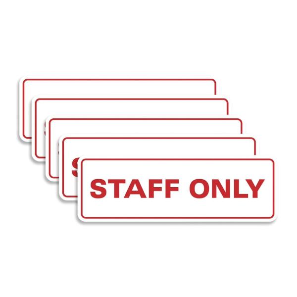 ・Durable Plastic Staff Only Sign - Constructed from premium plastic for long-lasting indoor use; ideal for office doors,...