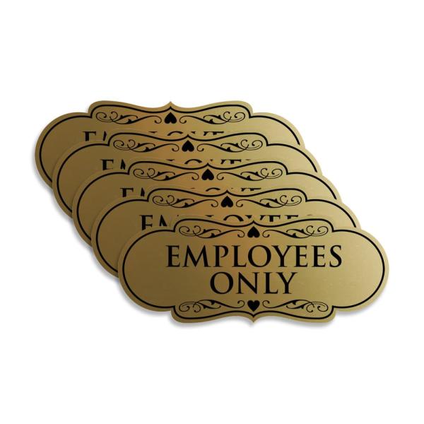 ・Elegant "Employees ONLY" Sign - Modern designer shape adds a refined look while clearly marking restricted access areas...