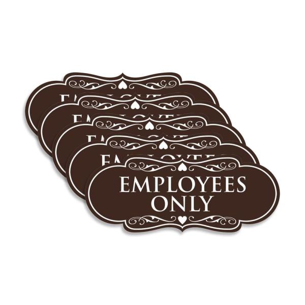 ・Elegant "Employees ONLY" Sign - Modern designer shape adds a refined look while clearly marking restricted access areas...