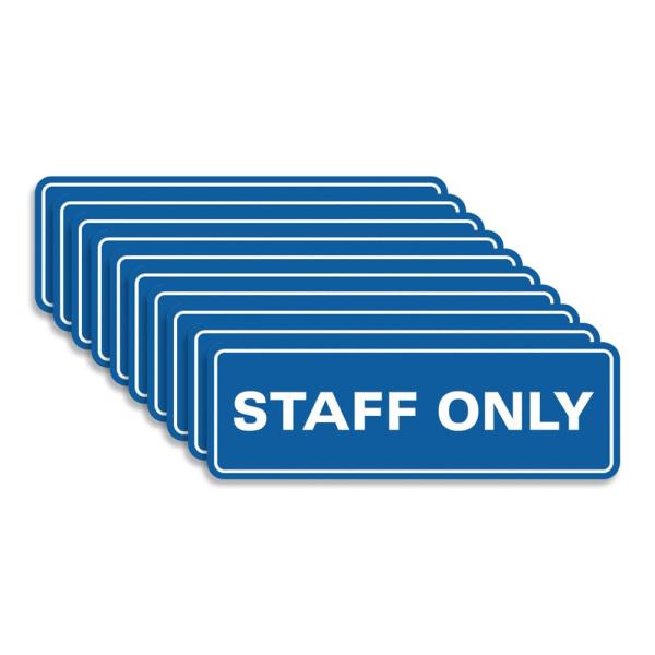 ・Durable Plastic Staff Only Sign - Constructed from premium plastic for long-lasting indoor use; ideal for office doors,...
