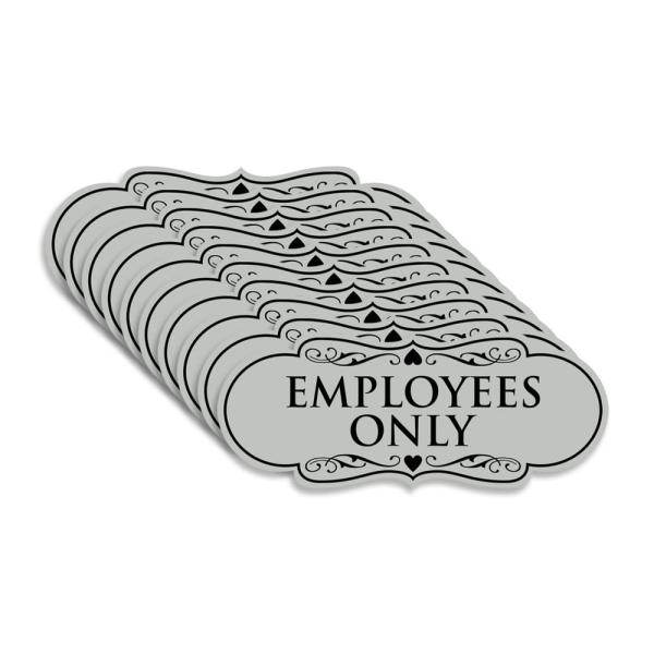 ・Elegant "Employees ONLY" Sign - Modern designer shape adds a refined look while clearly marking restricted access areas...