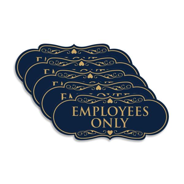 ・Elegant "Employees ONLY" Sign - Modern designer shape adds a refined look while clearly marking restricted access areas...