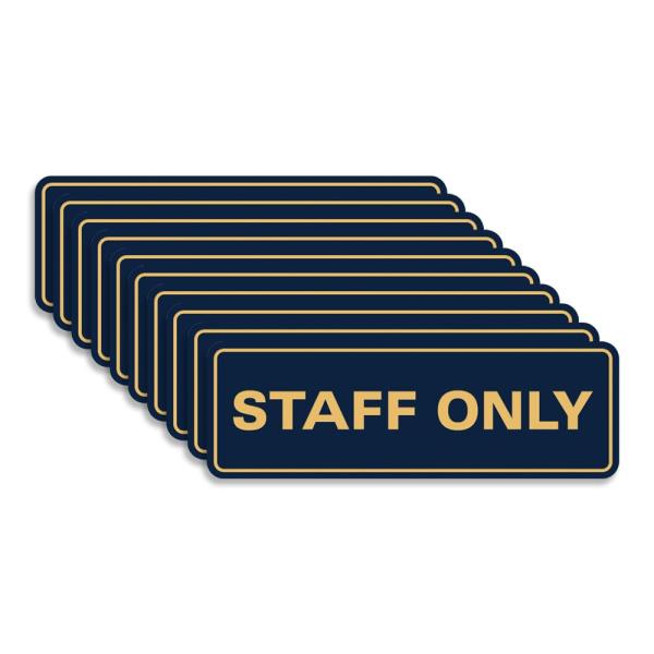 ・Durable Plastic Staff Only Sign - Constructed from premium plastic for long-lasting indoor use; ideal for office doors,...