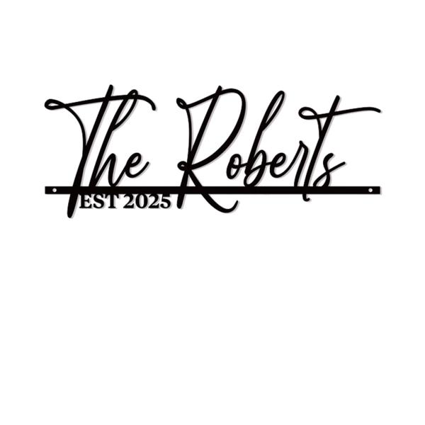 ・Customized with Your Family Name ＆ Special Year Personalize this decorative metal sign with your last name and a memora...