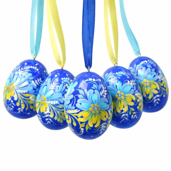 ・BEAUTIFULL SMALL EASTER EGGS - HAND-PAINTED IN THE PETRYKIVKA STYLE These unique wooden Easter eggs are adorned with Pe...