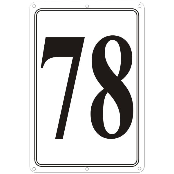 ・【DURABLE】Made of high-quality aluminum, this parking lot number sign "78" is built to withstand harsh weather condition...