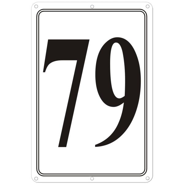 ・【DURABLE】Made of high-quality aluminum, this parking lot number sign "79" is built to withstand harsh weather condition...