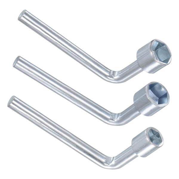 ・★ Angled Hex Socket Wrench Size --- Hex Socket Size: 10mm, 13mm, 14mm; Long Arm Length: 81mm / 3.19-inch; Short Arm Len...