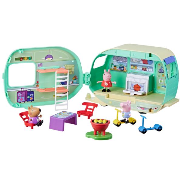 ・ON THE ROAD WITH PEPPA: Peppa's going on a camping trip This Peppa Pig playset lets kids imagine camping adventures wit...
