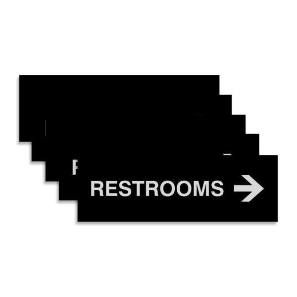 ・Clear Directional Guidance - Points guests and customers to the restroom with an easy-to-understand right arrow design....