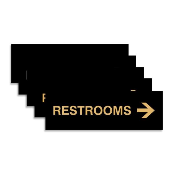 ・Clear Directional Guidance - Points guests and customers to the restroom with an easy-to-understand right arrow design....