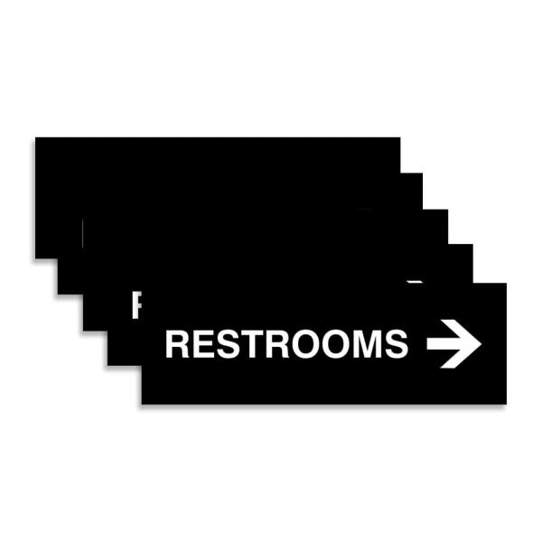 ・Clear Directional Guidance - Points guests and customers to the restroom with an easy-to-understand right arrow design....