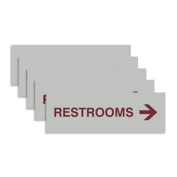 ・Clear Directional Guidance - Points guests and customers to the restroom with an easy-to-understand right arrow design....