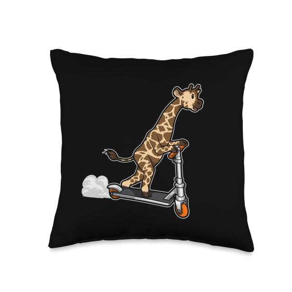 ・Cute giraffe on a kick scooter! Great conversation starter for fellow electronic scooter, e-scooter, or two-wheeled foo...