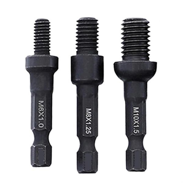 ・Material: Chromium-vanadium Steel ; Product model: M6 M8 M10 ; Shank diameter: 6.35mm ; Package Included: 1pcs/3pcs/6pc...