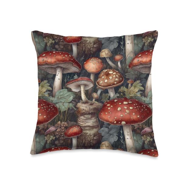 ・Cute mushrooms in the forest - aesthetic vintage Botanical Fall Pattern art gift for men, women, kids, boys, girls, you...
