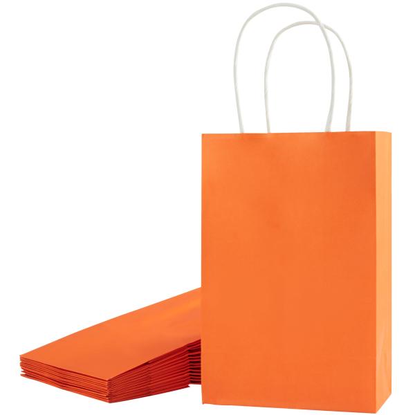 ・【? Bright Orange for Fun ＆ Festivity】 This set includes 24 vibrant orange gift bags with handles - perfect for adding a...