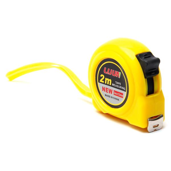 ・【PARAMETER】2m / 6.56ft Tape Measure; Tape material: Steel; Case Material: Plastic; Accuracy: 1mm; Tape Surface: White p...