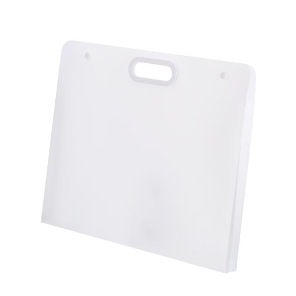 ・Color: Clear White, Material: PP, Size: 44 x 36 x 3.5CM / 17 x 14 x 1.4 Inch (L*W*H), Packing List: 1 x Art Portfolio B...