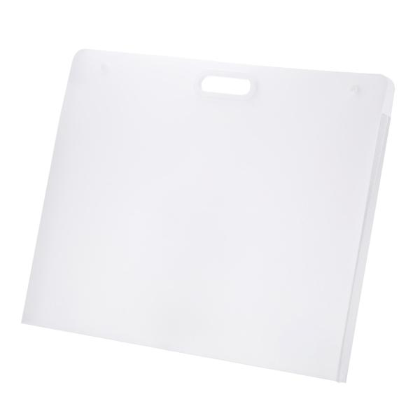 ・Color: Clear White, Material: PP, Size: 57 x 45.5 x 3.5CM / 22 x 18 x 1.4 Inch (L*W*H), Packing List: 1 x Art Portfolio...