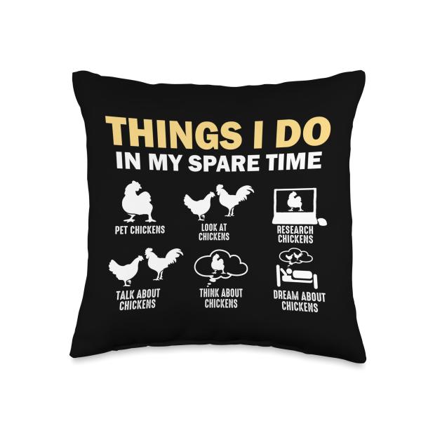 ・Funny chickens lover quote design Things I Do In My Spare Time, 6 funny things chicken lover love to do in spare time. ...