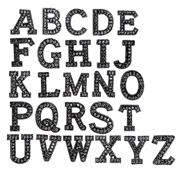 ・This is a set of alphabet letter A-Z patches made of beautiful and sparkling rhinestones. You can choose the letters / ...