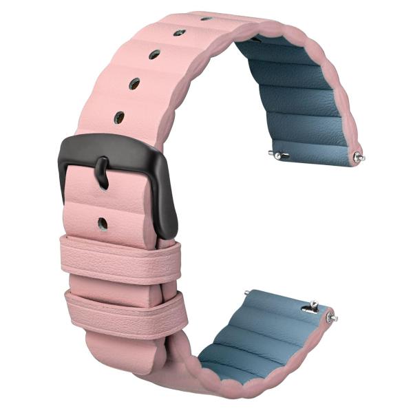 ・High Quality Material: Crafted from lightweight and supple genuine leather, our watch band features a high-hardness sta...