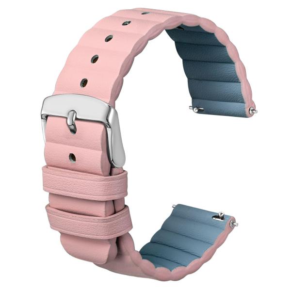 ・High Quality Material: Crafted from lightweight and supple genuine leather, our watch band features a high-hardness sta...