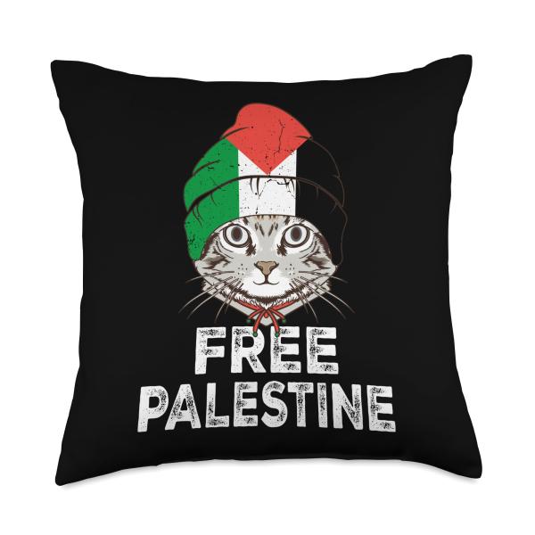 ・Free Palestine flag Cat t-shirt makes a great present for people with Palestinian or Arab roots, and everyone who suppo...