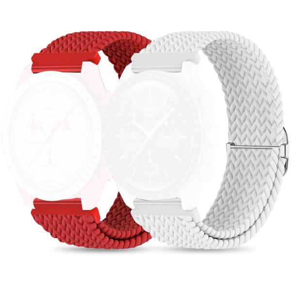 ・【対応機種】Tovimall(トビモール) 20mm 編組ムーンズウォッチウォッチバンド Omega(オメガ) x Swatch MoonSwatch Speedmaster、Omegaスピードマスターラグ幅20mmの腕時計に対応。 水星...