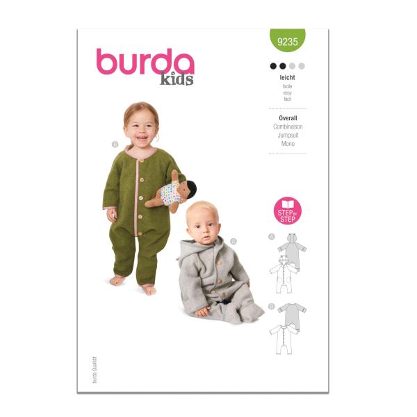 ・Burdaパターンキットには、生地を切り抜くためのパターンピース、縫製プロセスのガイドとなるステップバイステップの書面と図解の説明、生地とトリムの選択方法、サイズ情報が含まれています。・これらの服の縫製パターンは、赤ちゃんのサイズ1M-3...