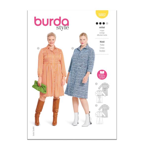・Burdaパターンキットには、生地を切り抜くためのパターンピース、縫製プロセスのガイドとなるステップバイステップの書面と図解の説明、生地とトリムの選択方法、サイズ情報が含まれています。・これらの衣類の縫製パターンは、ミスサイズ18-28(...
