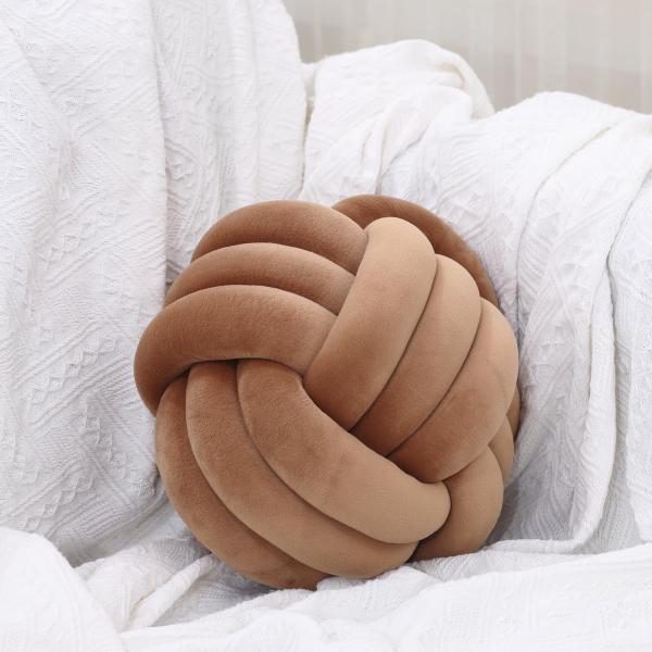 ・【MATERIAL】The Throw Pillows form a ball with novelty knots.The outside material is made of high quality flannel, and th...