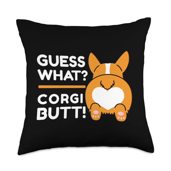 ・Funny Corgi butt saying. Guess what? Corgi Butt! Funny Corgis who have a heart butt. The dog is a sweet animal for ever...