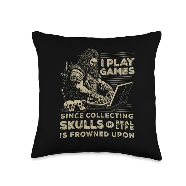 ・Gaming Warrior Collecting Skulls Pc Game MMO RPG Games Gamer Quote. I Play Because Collecting Skulls in Real Life Is Fr...
