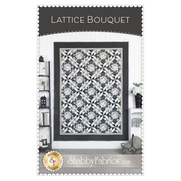 ・This gorgeous Lattice Bouquet Quilt was designed by Shabby Fabrics using the Steelworks Collection from Marcus Fabrics・...