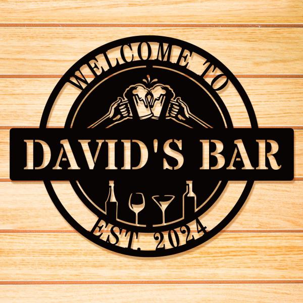 ・Personalized Customization: Transform any space with a uniquely customized touch! Our Personalized Name Bar Metal Signs...