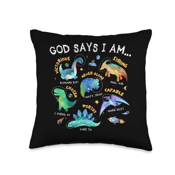 ・God Says I Am Outer Space Dinosaur Design Clothing for Boys. Looking for Christian costume ideas for kids boys? God Say...