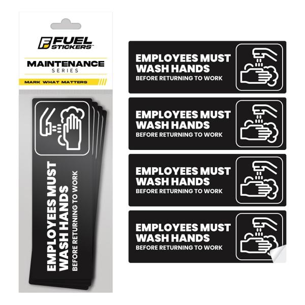 ・2022 FDA Food Code Compliant: 'Employees Must Wash Hands Sticker' fulfills mandatory employee restroom signage regulati...